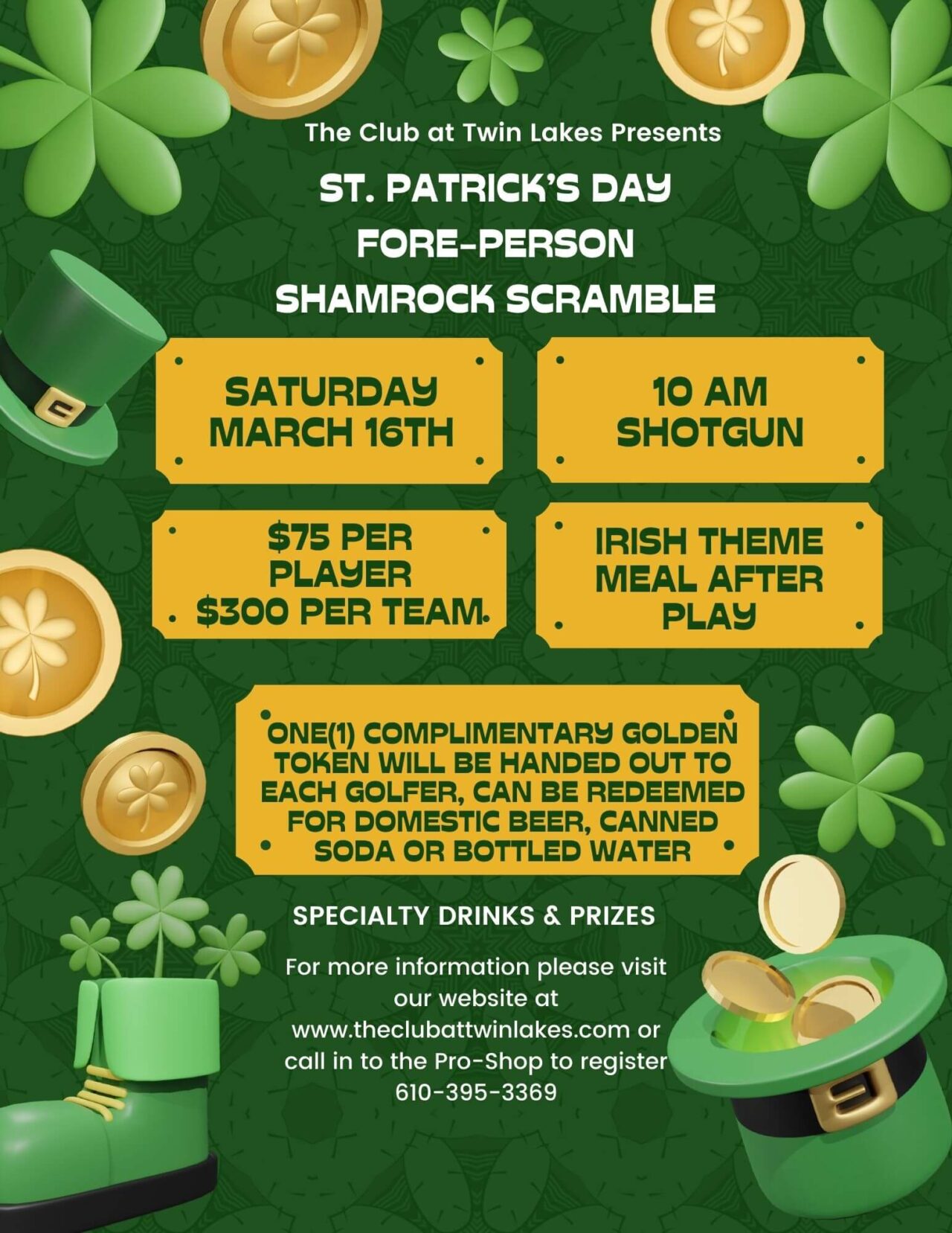 Shamrock Scramble - The Club at Twin Lakes